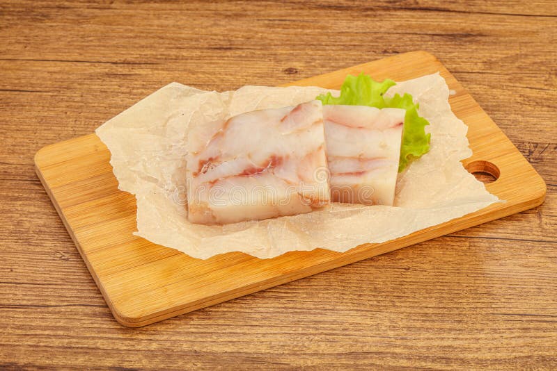 Raw Pollock Fish Fillet for Cooking Stock Image - Image of coalfish ...
