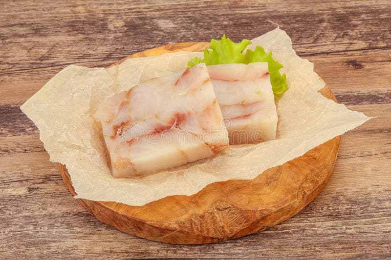 Raw Pollock Fish Fillet for Cooking Stock Photo - Image of closeup ...