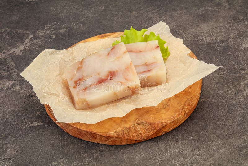 Raw Pollock Fish Fillet for Cooking Stock Image - Image of coalfish ...