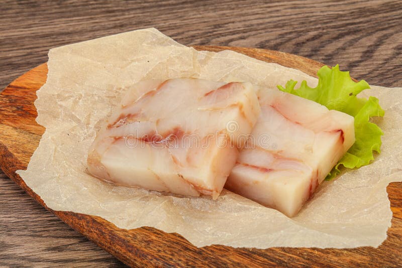 Raw Pollock Fish Fillet for Cooking Stock Image - Image of cutting ...