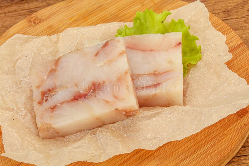 Raw Pollock Fish Fillet for Cooking Stock Image - Image of white ...