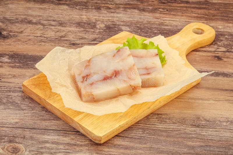 Raw Pollock Fish Fillet for Cooking Stock Image - Image of fresh, lemon ...