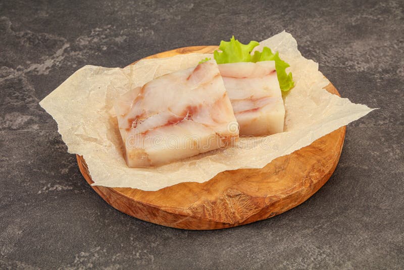 Raw Pollock Fish Fillet for Cooking Stock Image - Image of gourmet ...