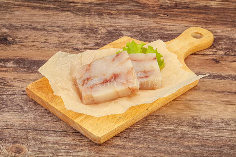 Raw Pollock Fish Fillet for Cooking Stock Image - Image of fresh ...