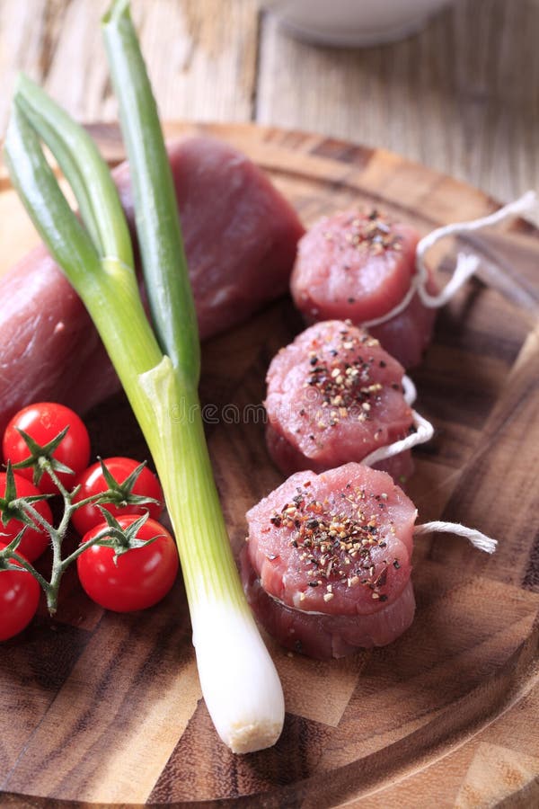 Raw pork filet mignons stock image. Image of loin, meat - 38458067