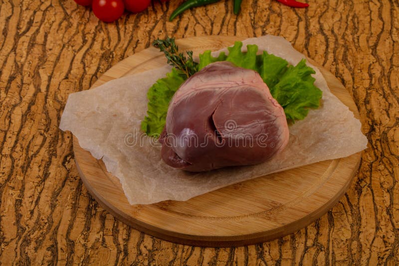 Raw pork heart stock image. Image of dieting, cholesterol - 137814121