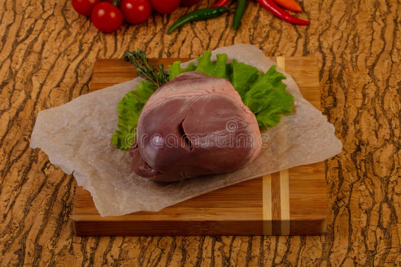 Raw pork heart stock photo. Image of heart, freshness - 152969648