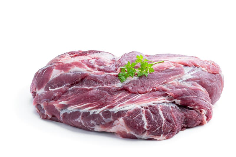 Raw Pork Heart Shaped Meat Isolated on White Background Stock Photo ...