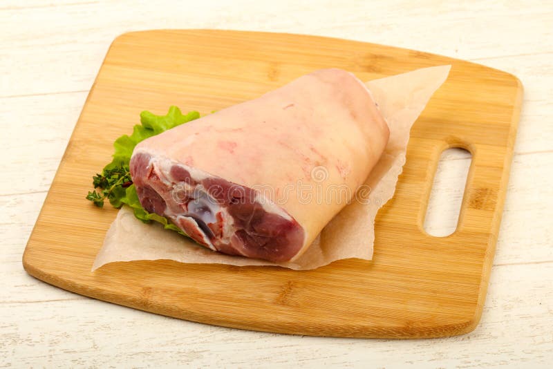 Raw pork knee stock image. Image of schweinshaxe, cooking - 137186483