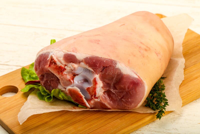 Raw pork knee stock image. Image of hock, braised, carrot - 112074757