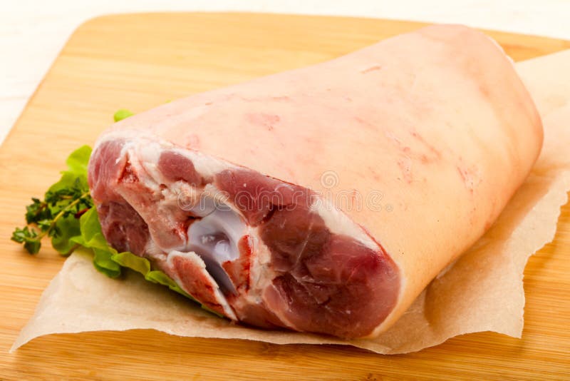 Raw pork knee stock image. Image of cooking, knee, bone - 113412513