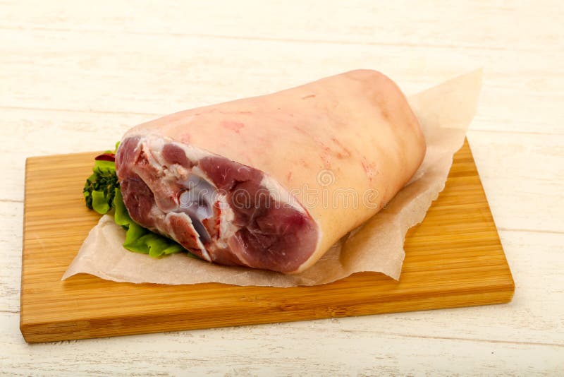 Raw pork knee stock image. Image of german, onion, eisbein - 117363461