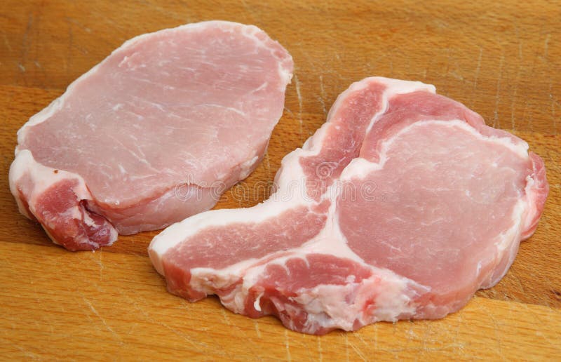 Raw Pork Loin Steaks stock photo. Image of pink, ingredient - 33621834