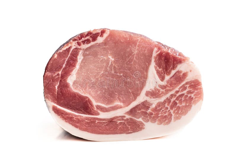 Raw Pork Meat Isolated on White Background Stock Image - Image of white ...