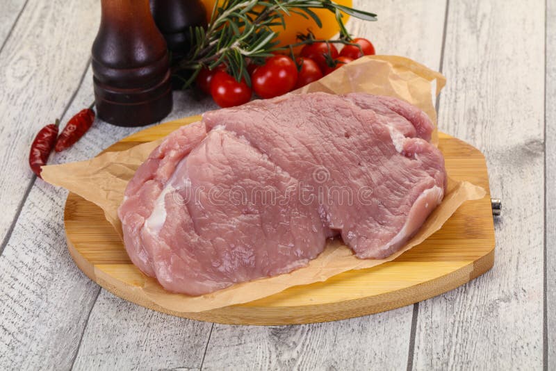 Raw pork meat stock photo. Image of meat, wooden, uncooked - 179059268