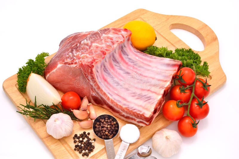 Raw pork stock photo. Image of bone, cooking, fillet - 41729808