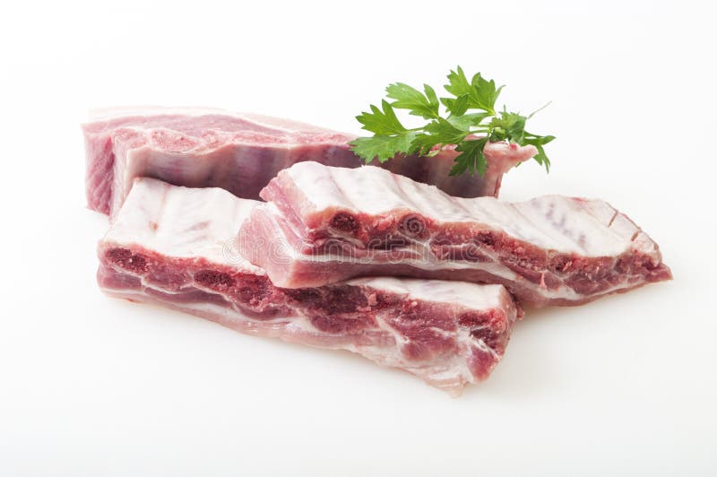Raw pork ribs stock image. Image of bone, chop, texture - 30544839