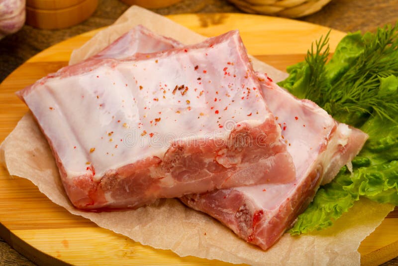 Raw pork ribs stock image. Image of uncooked, kitchen - 184043033