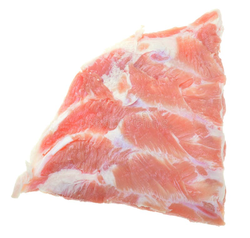 Raw Pork Ribs on White Background Stock Photo - Image of background ...