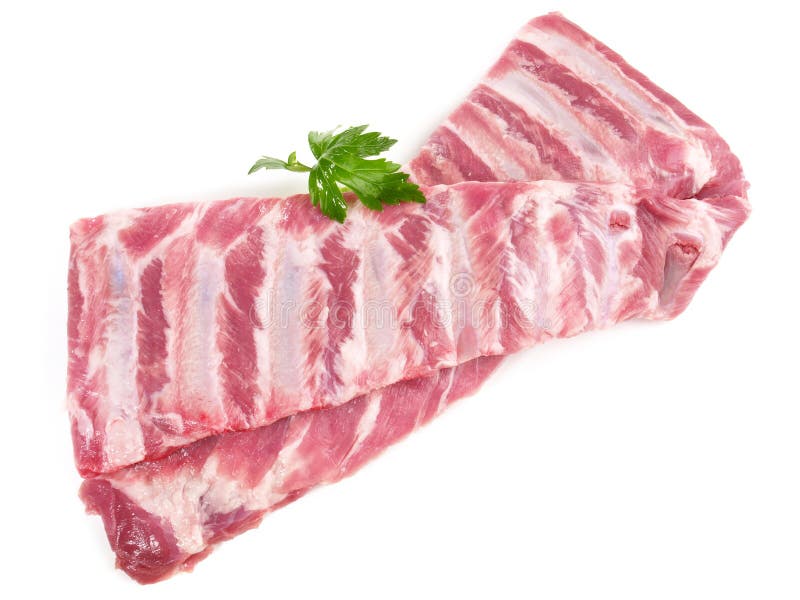 Raw Pork Spareribs - Isolated Stock Image - Image of germany, butcher ...