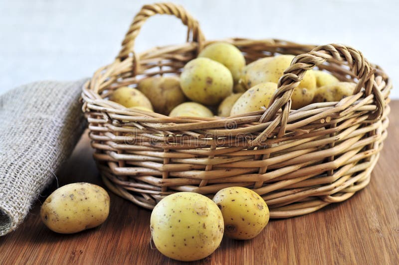 Raw potatoes stock image. Image of organic, potatoes, yellow - 6614803