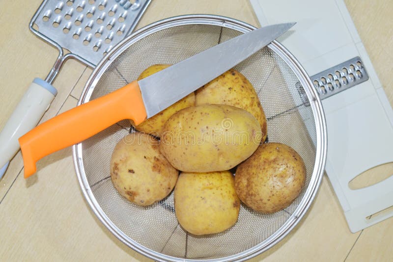 Raw potatoes stock image. Image of root, produce, vegetable - 158653339