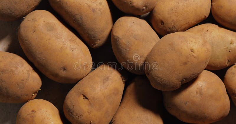 Potatoes Top View, Rotation Around Stock Video - Video of vegetarian ...