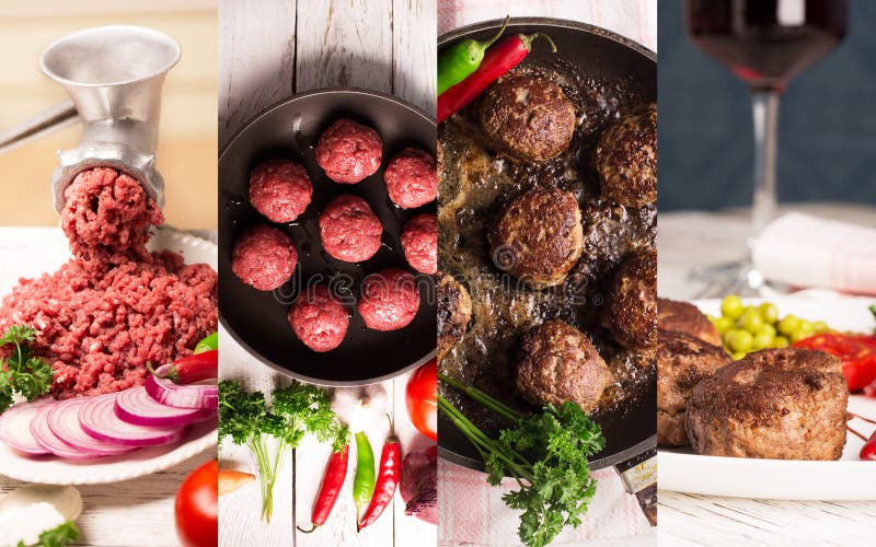 Raw and prepared meat stock photo. Image of fresh, cherry - 56495958