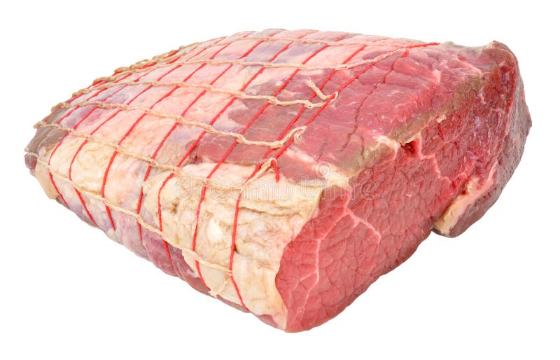 Raw Prime Silverside Beef Joint Stock Photo - Image of butchered, roast ...