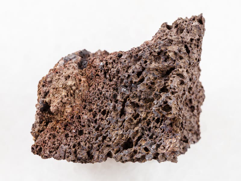 Rough Porous Basalt Stone Isolated Stock Image - Image of gemstone ...