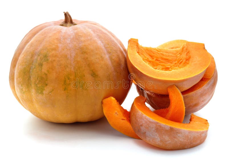 Raw pumpkin with pieces stock photo. Image of pieces - 219041946