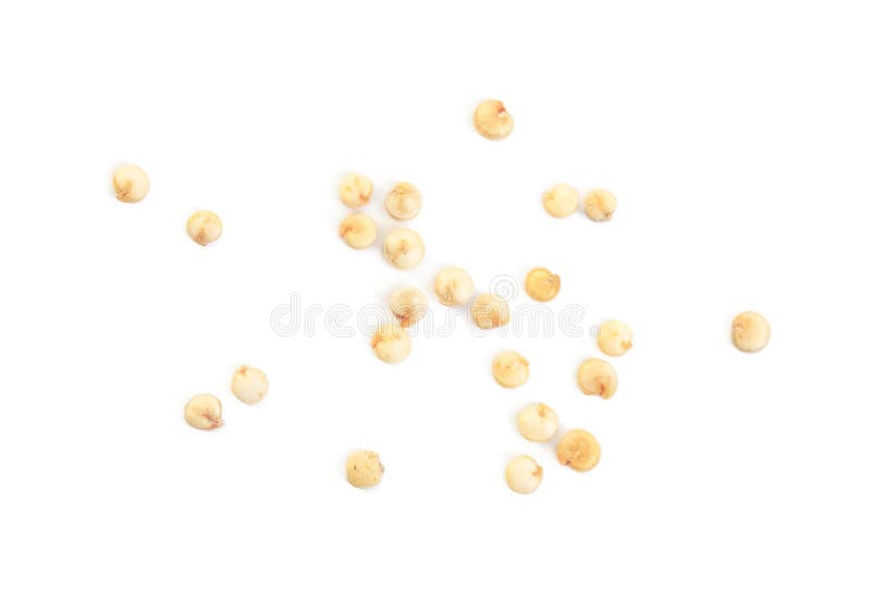 Raw Quinoa on White Background, Top View Stock Image - Image of product ...