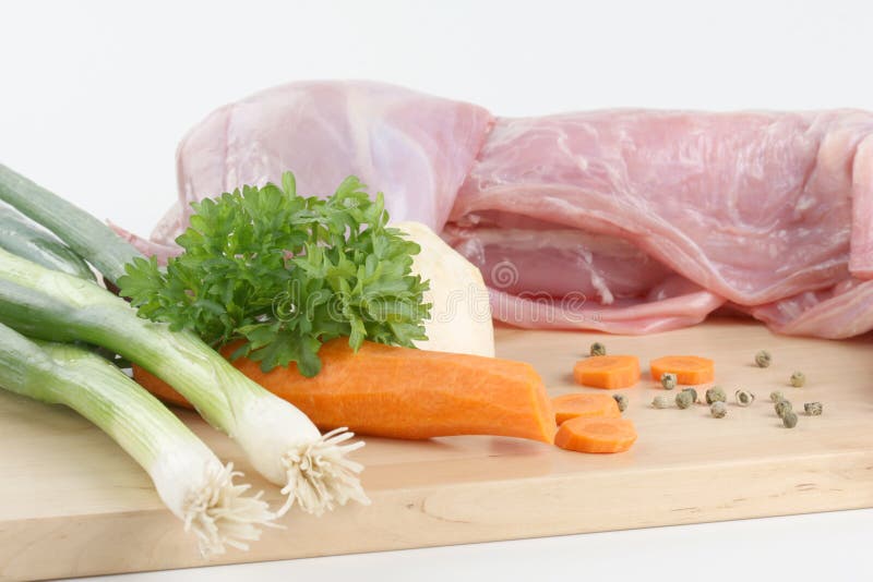 Raw rabbit stock image. Image of scallion, flavour, uncooked - 3165637