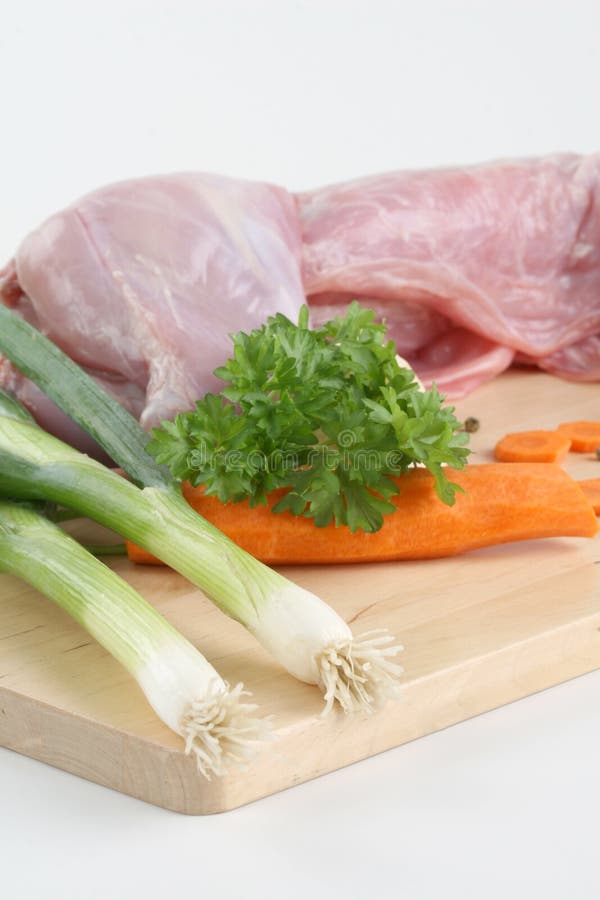 Raw rabbit stock image. Image of scallion, flavour, uncooked - 3165637