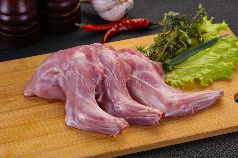Raw rabbit legs stock image. Image of dinner, diet, closeup - 184619635