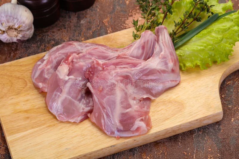 Raw rabbit legs stock photo. Image of diet, lettuce - 197644464
