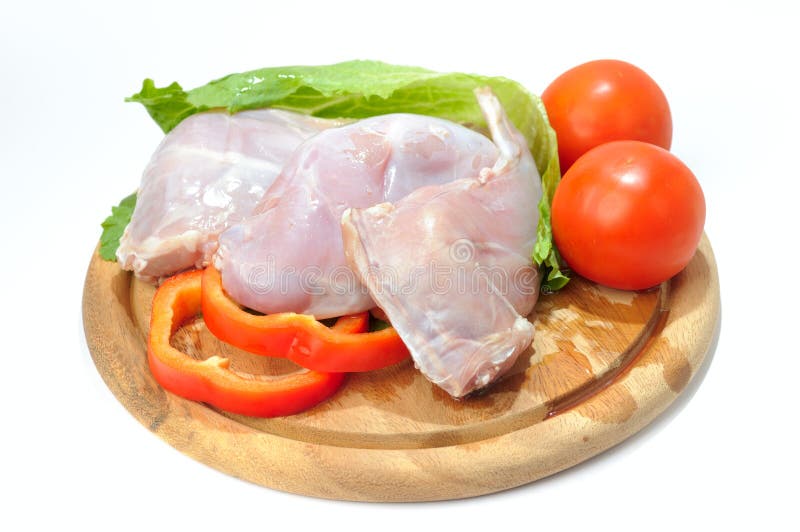 Raw rabbit meat stock image. Image of food, chopping - 22856353