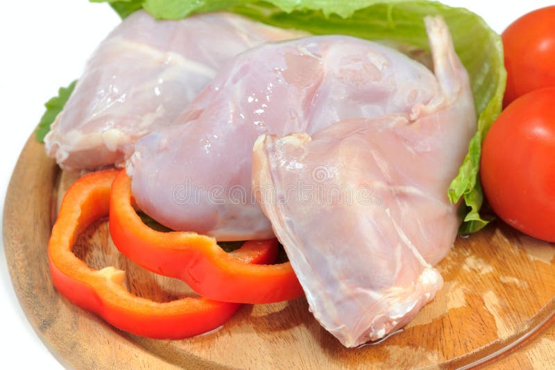 Raw rabbit meat stock photo. Image of ingredient, board - 22856358