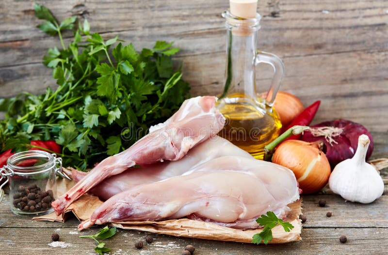 Raw rabbit meat stock photo. Image of delicious, diet - 82133664
