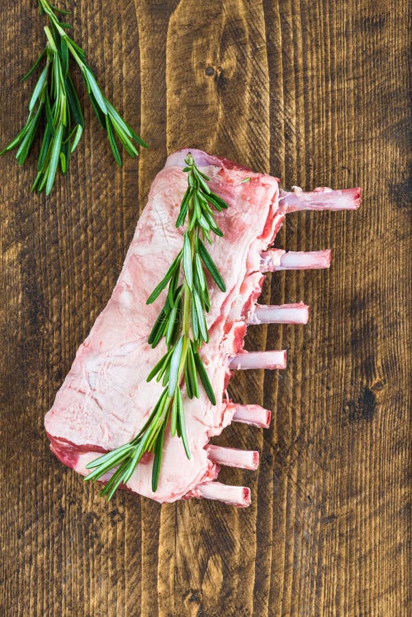 Raw rack of lamb stock photo. Image of cooking, cutlet - 91462088