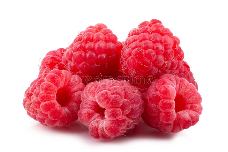 Raw Raspberry Isolated on White Background Clipping Path Close Up ...