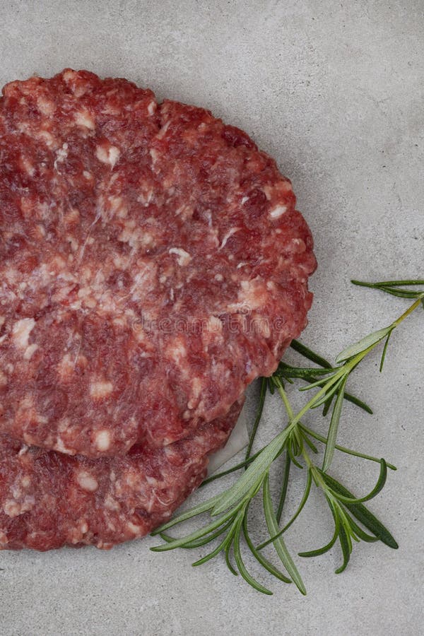 Raw and Ready for the Grill, Pure Beef Patties Stock Image - Image of ...