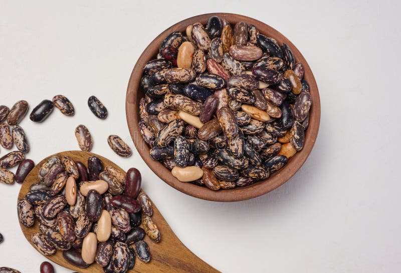 Raw Red Beans in a Plate on the Table, Top View Stock Photo - Image of ...
