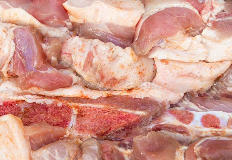 Raw red beef meat with fat stock image. Image of food - 67238921