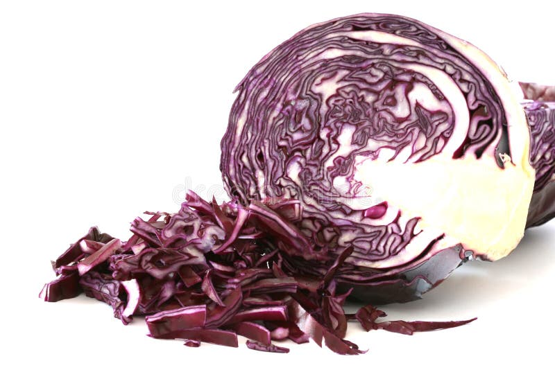 Raw Red Cabbage on White Ba Stock Photo - Image of food, chopped: 23260650