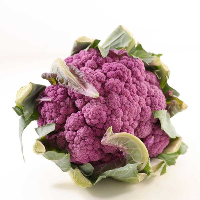 Raw red cauliflower stock photo. Image of ingredient - 127054314