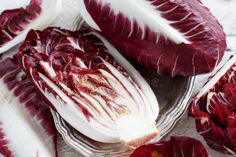 Raw red chicory stock photo. Image of health, salad - 107444682