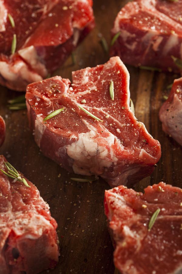 Raw Red Lamb Chops stock image. Image of lamb, roast - 38579871