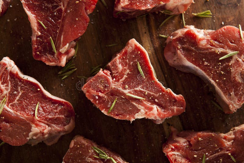 Raw Red Lamb Chops stock image. Image of protein, delicacy - 38579889