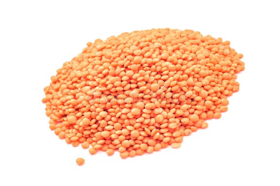 Raw red lentil beans stock photo. Image of closeup, orange - 152313832